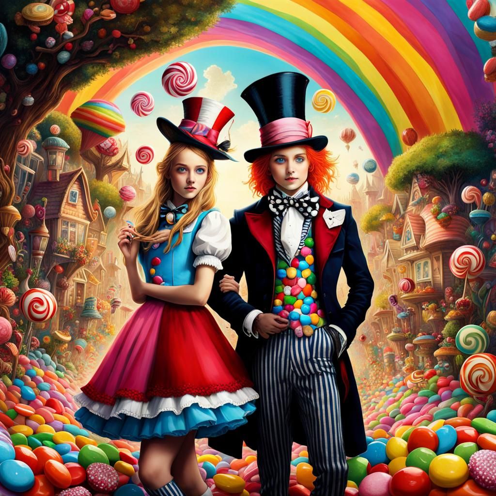 Alice in Candyland - AI Generated Artwork - NightCafe Creator