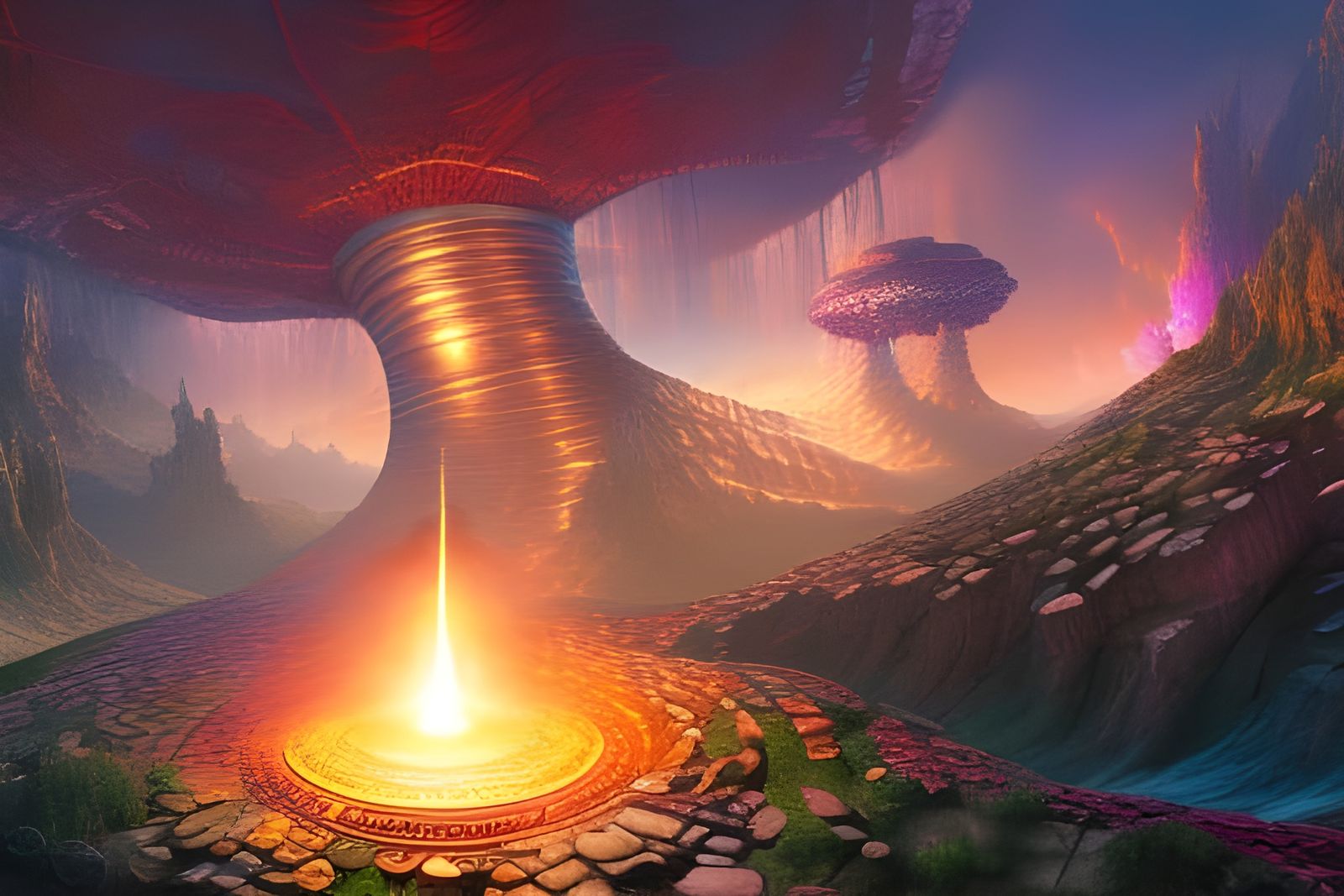 Alien Planet Campfire - AI Generated Artwork - NightCafe Creator