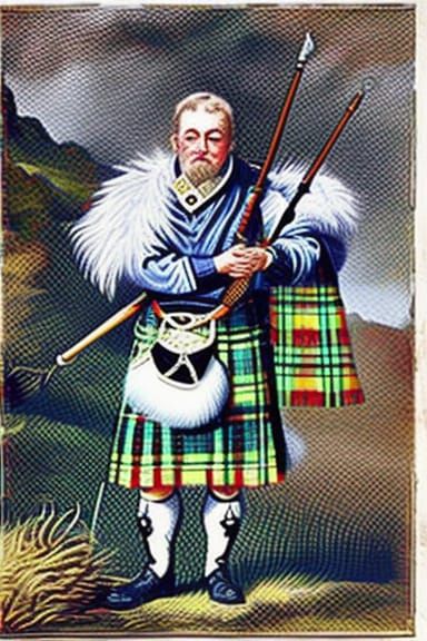 A Scottish Highland Piper - AI Generated Artwork - NightCafe Creator