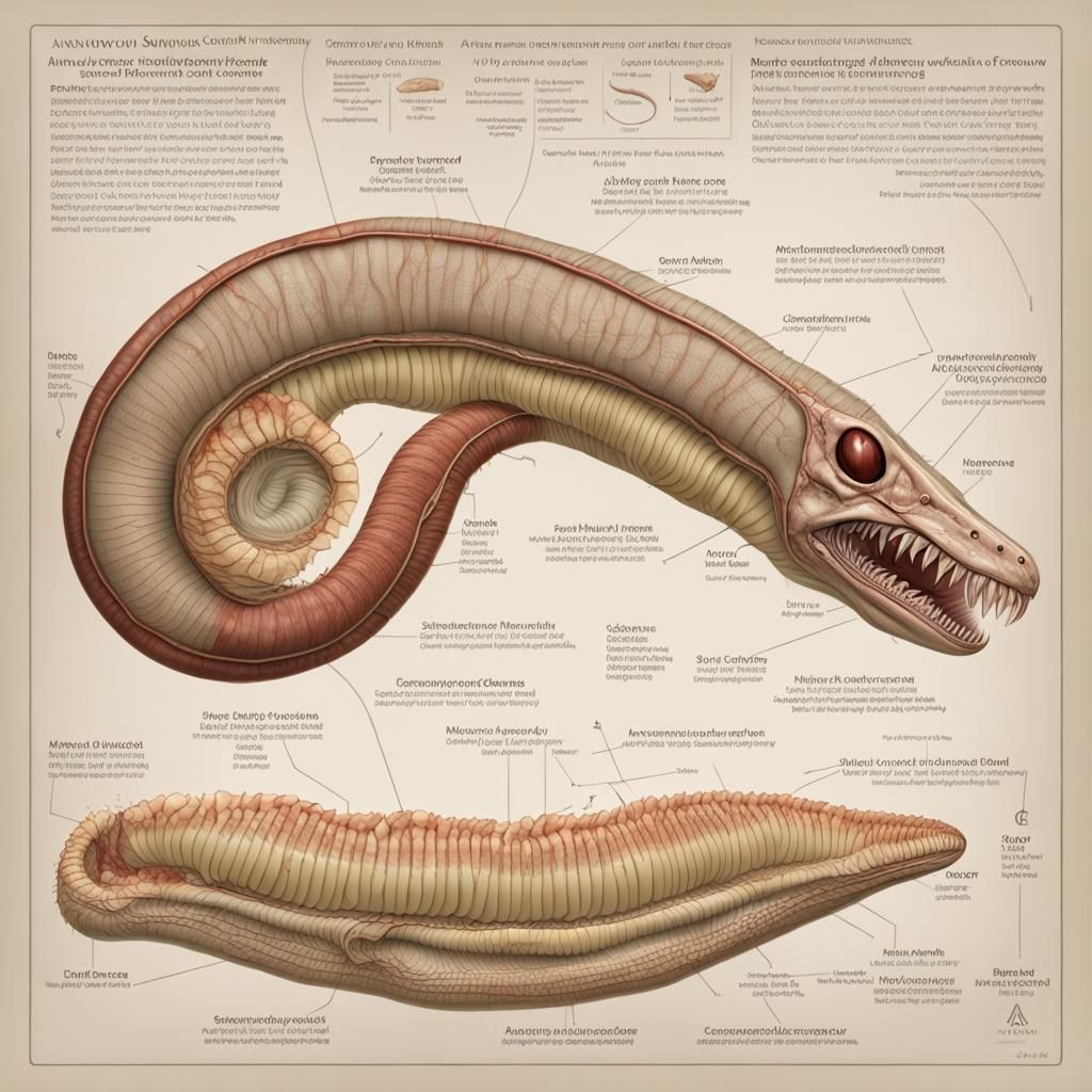 A biologically accurate scientific chart showing the anatomy of a ...