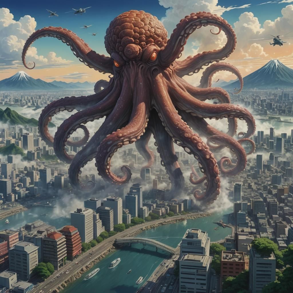 Kaiju Octopus (thx for pronouncing with the voice of the Japanese ...