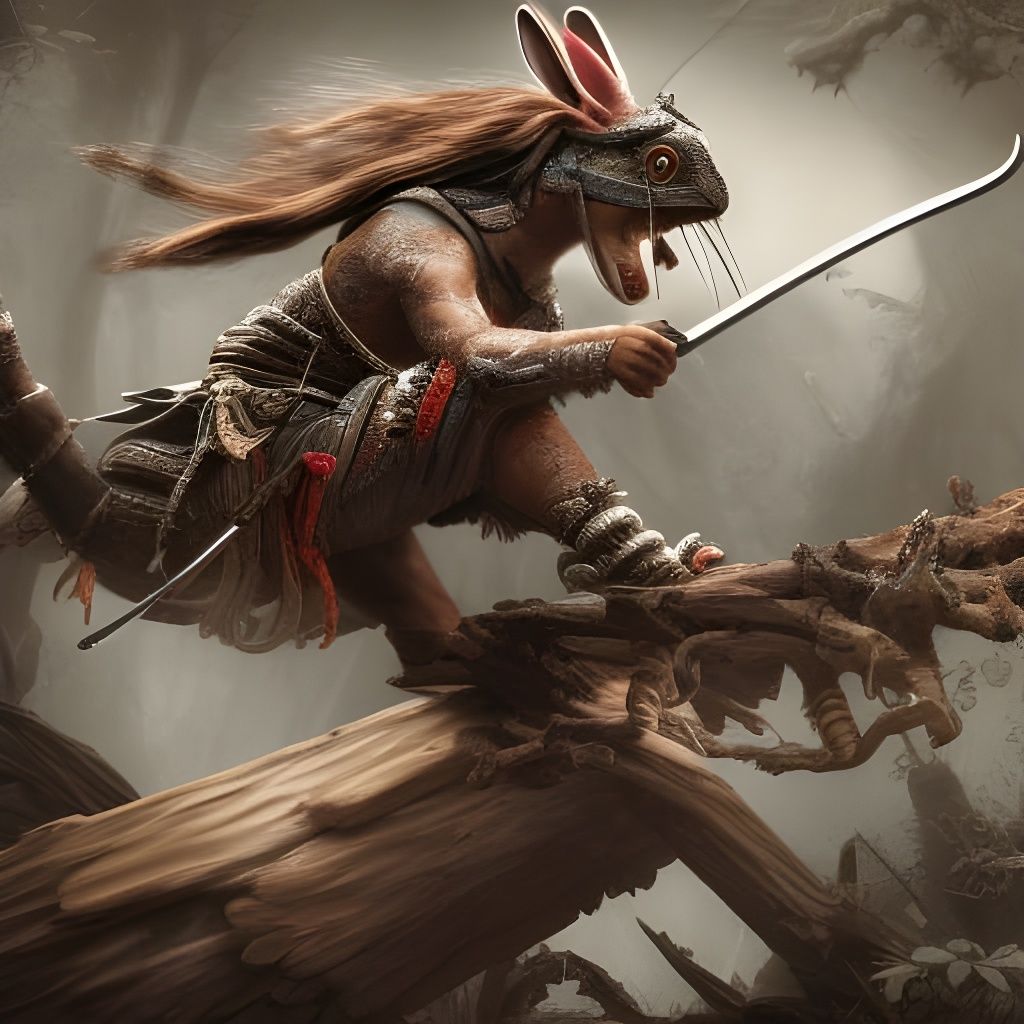 Ninja Rabbit man - AI Generated Artwork - NightCafe Creator