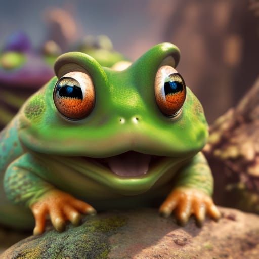 Grumpy Toad - AI Generated Artwork - NightCafe Creator