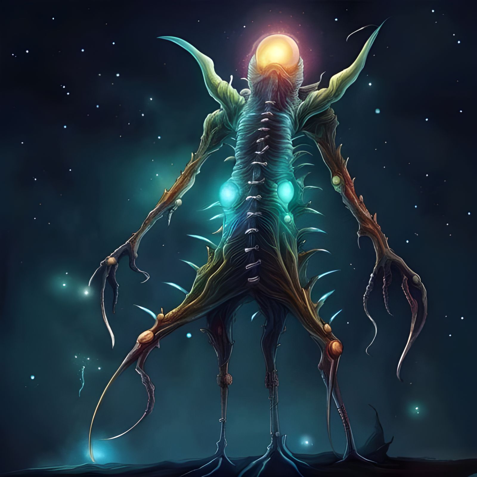 Creature of Spine and Light - AI Generated Artwork - NightCafe Creator