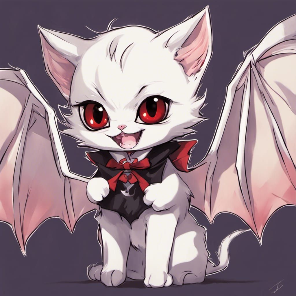 A Vampire kitten - AI Generated Artwork - NightCafe Creator