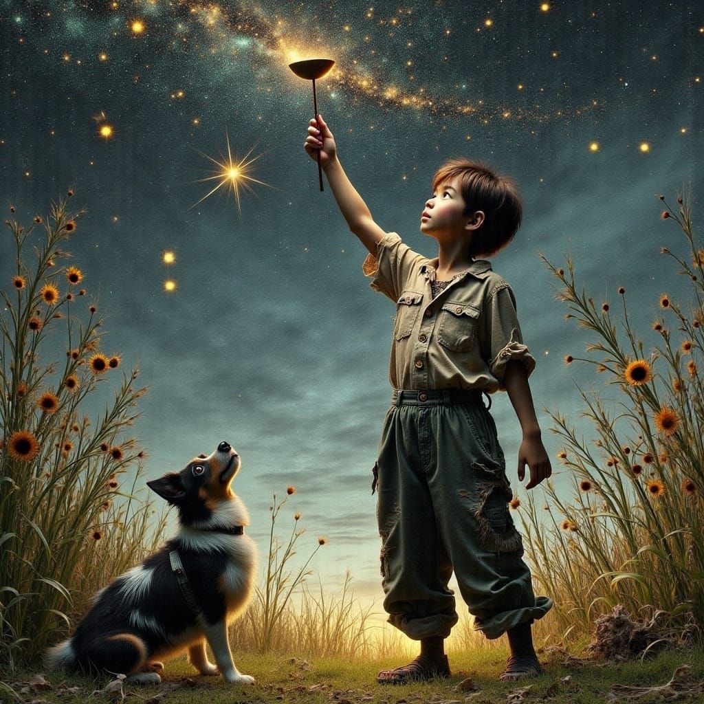 Catch a falling star - Glowing Starlight Captured in Whimsic...