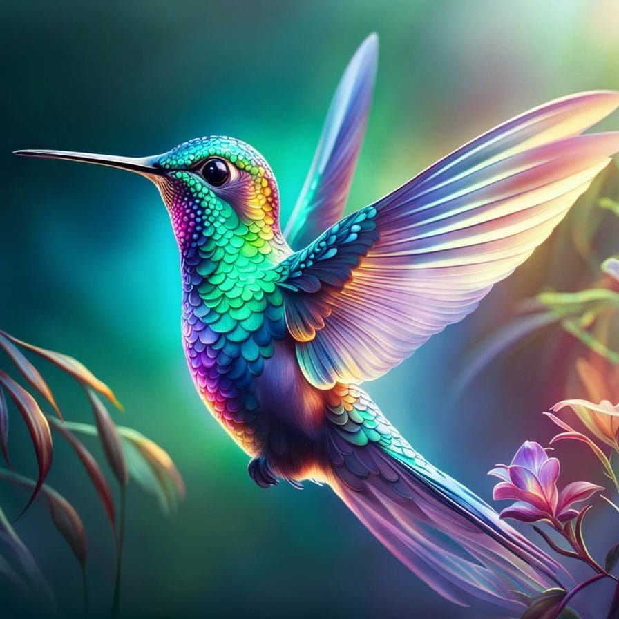 Hummingbird - AI Generated Artwork - NightCafe Creator