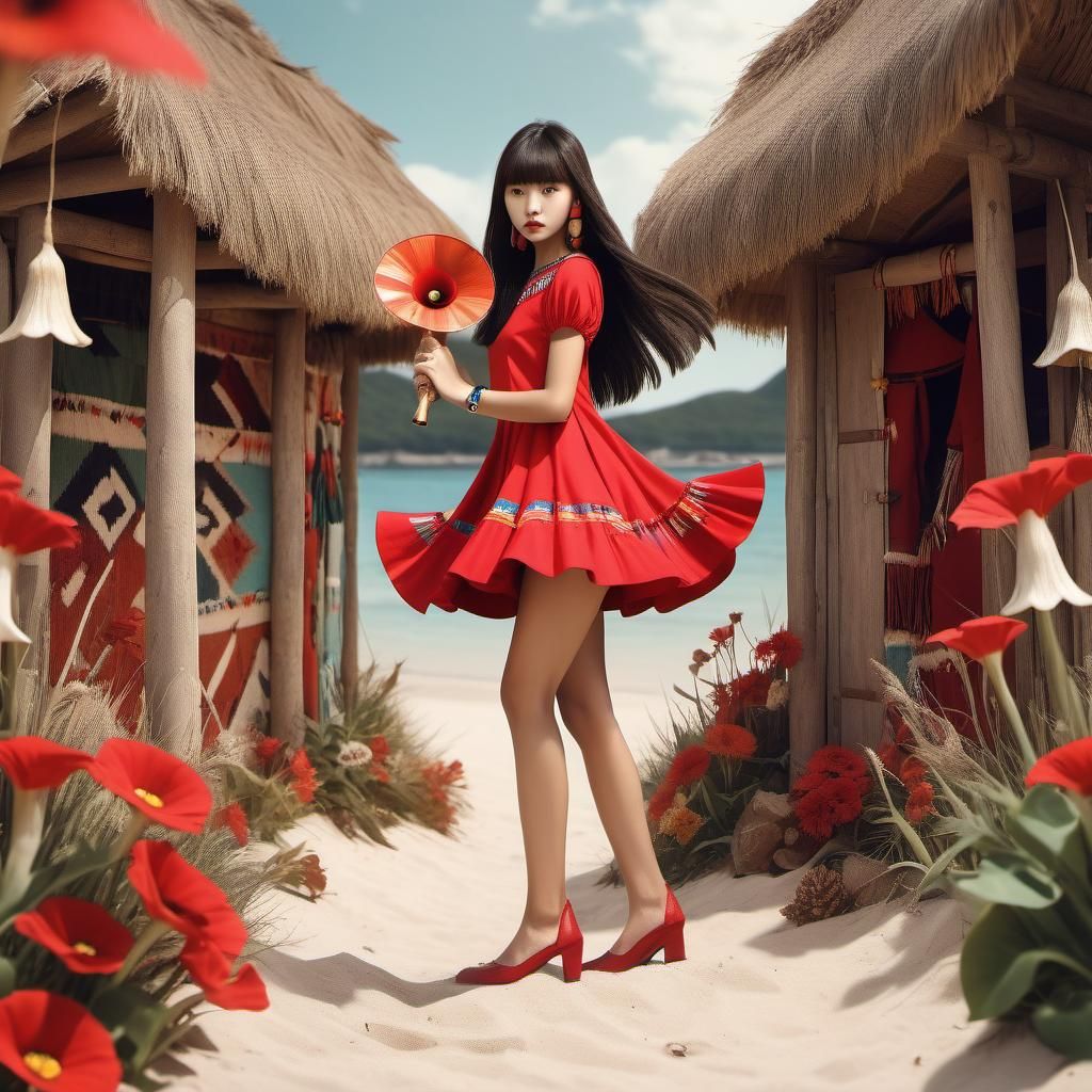 Red Mini Evening Dress Realistic & Creative. Redone. - AI Generated Artwork - NightCafe Creator