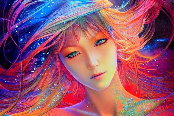 Cosmic Anime Whirlwind 01 - AI Generated Artwork - NightCafe Creator