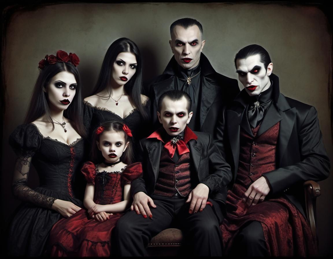 Vamp Family Portrait - AI Generated Artwork - NightCafe Creator