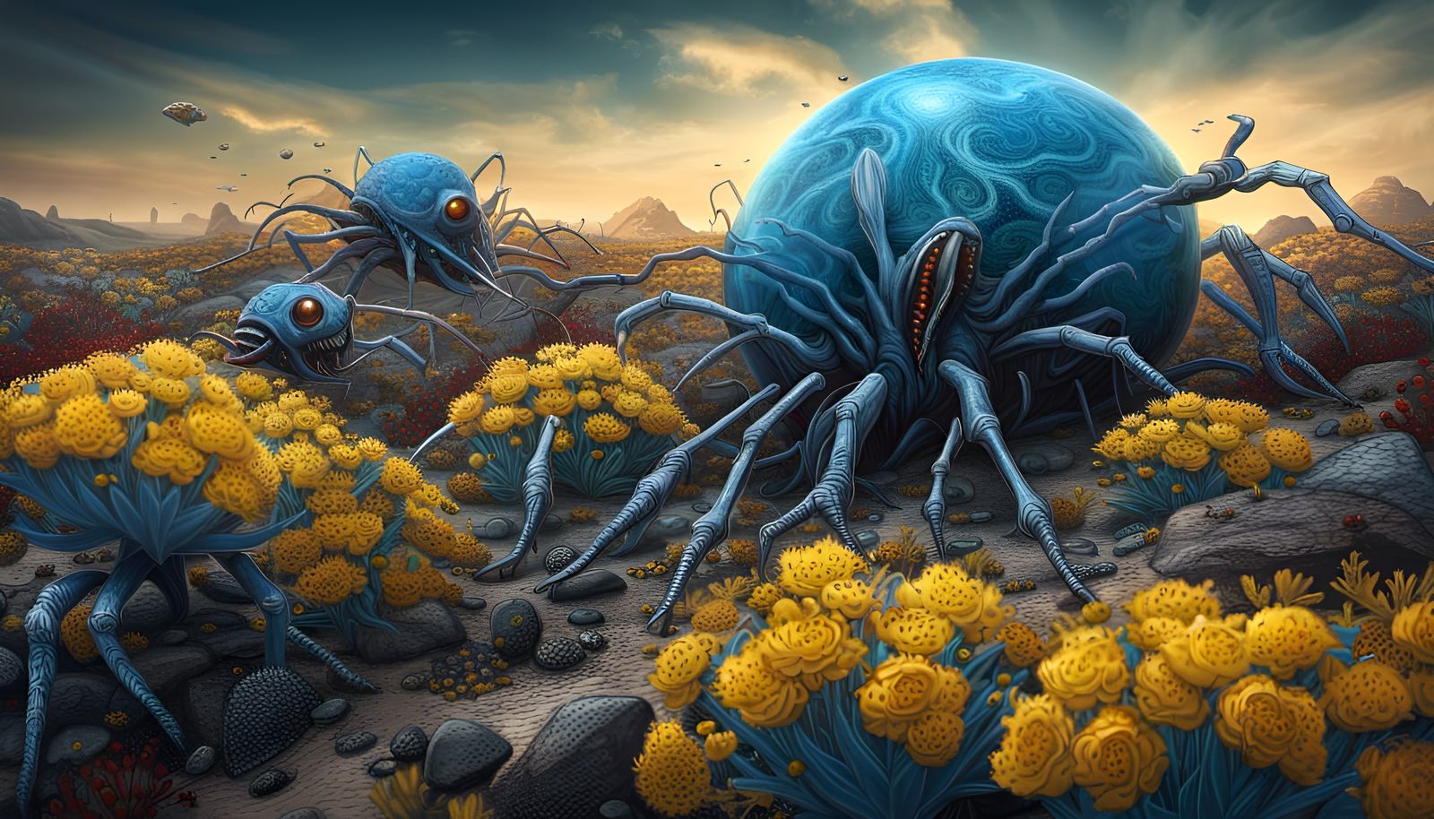 Blue Creatures - AI Generated Artwork - NightCafe Creator