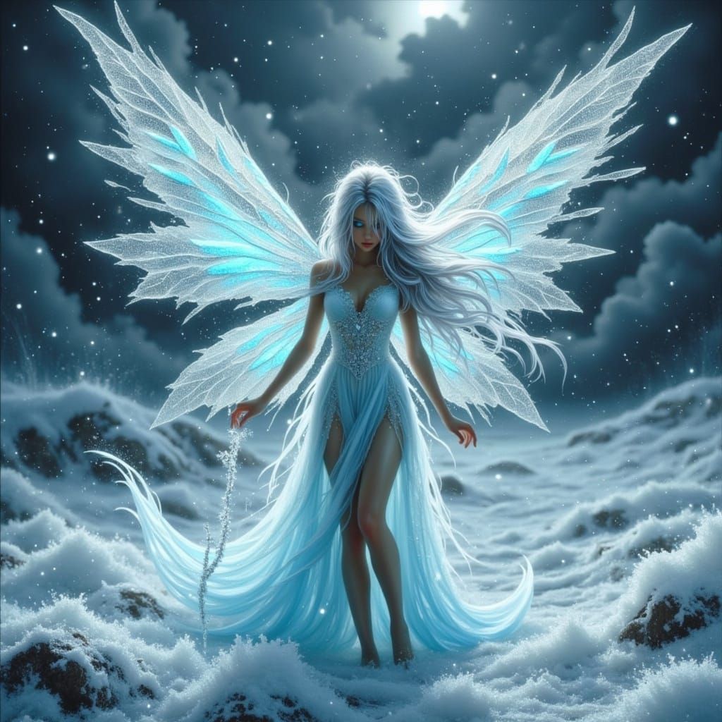 Ethereal Fairy Princess in Stormy Weather - AI Art