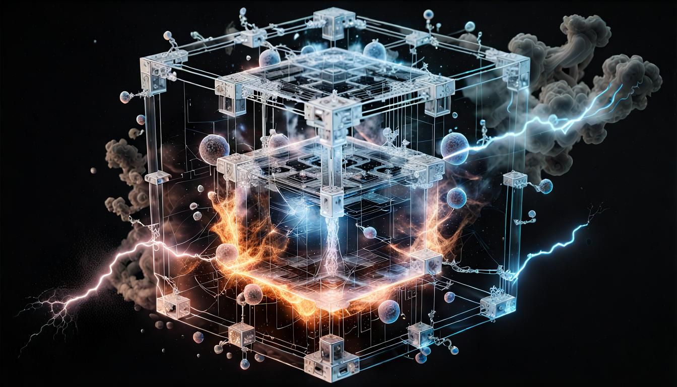 Surreal smoke fluid cube play - AI Generated Artwork - NightCafe Creator