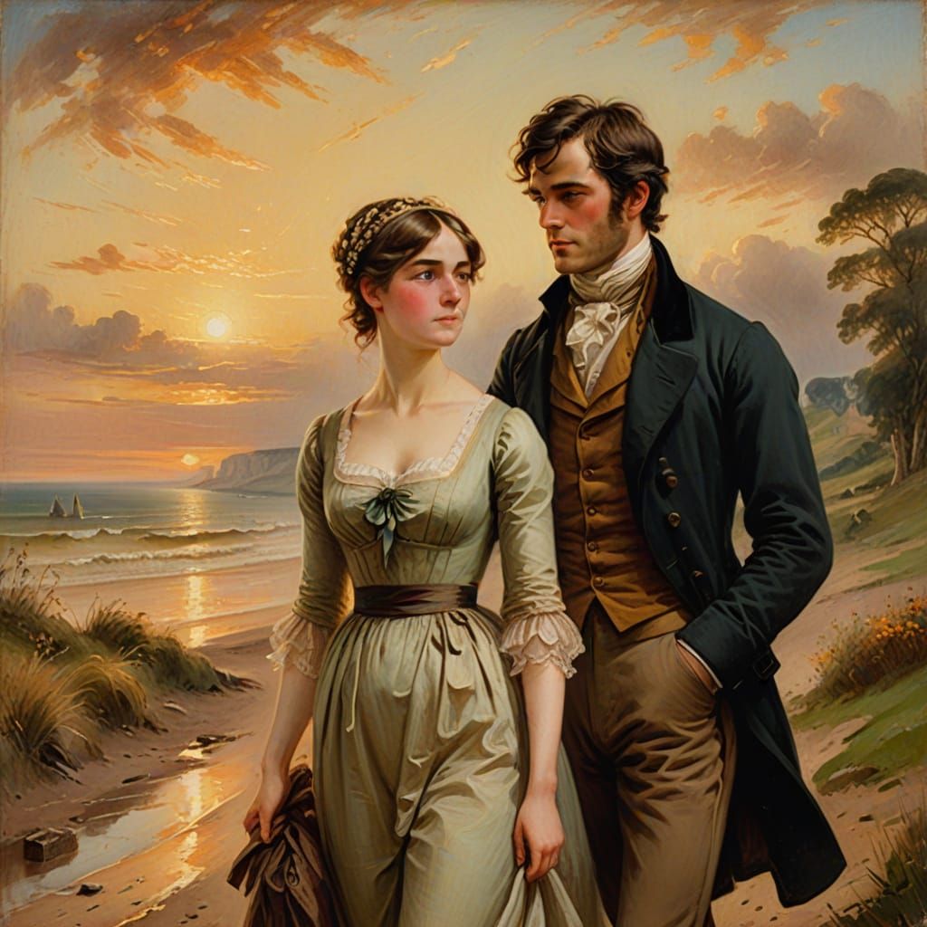 Regency-Era Romance in Soft Pastels - AI Art