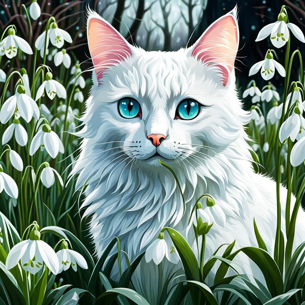 Snowdrops - AI Generated Artwork - NightCafe Creator