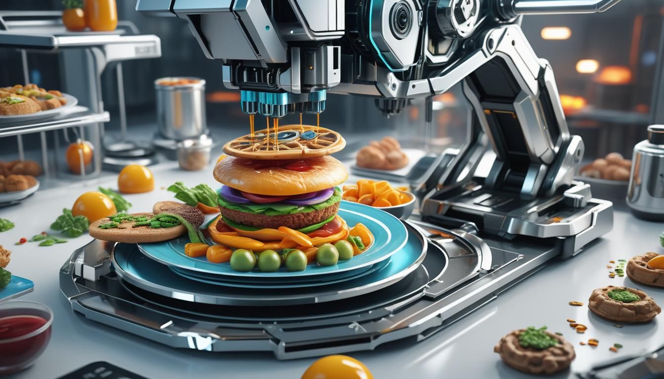 Food Preparation 2050 - AI Generated Artwork - NightCafe Creator