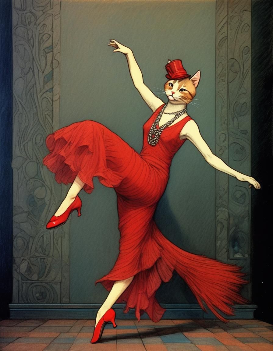 Flapper cat - AI Generated Artwork - NightCafe Creator