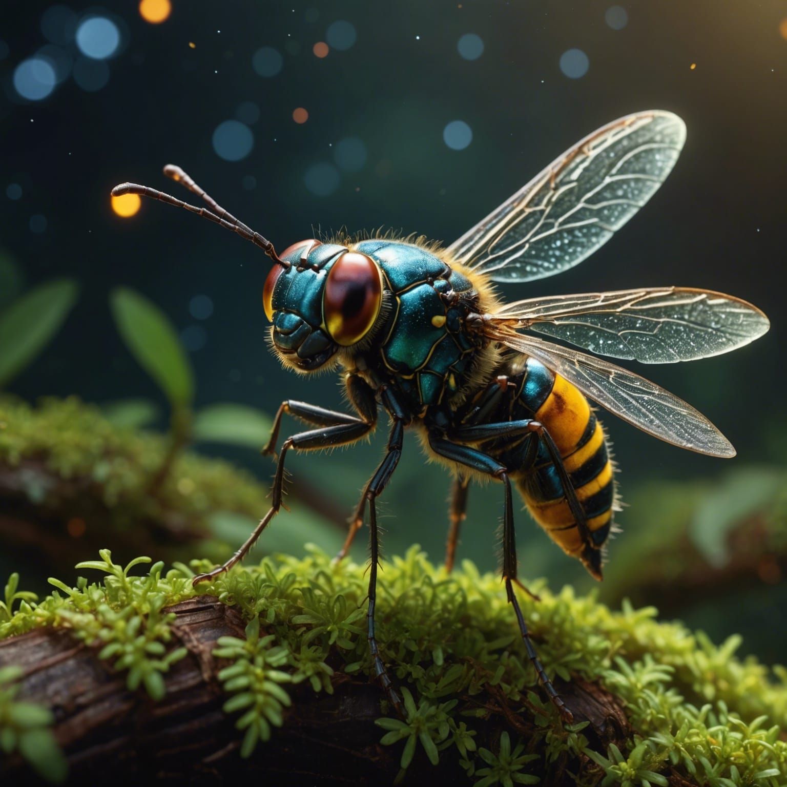 Macro super detailed Ultra HD picture of firefly species - AI Generated ...
