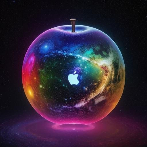 A Cosmic Apple - AI Generated Artwork - NightCafe Creator
