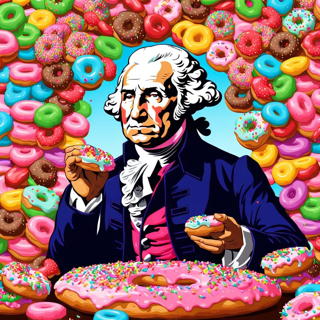 President Washington Really Liked Doughnuts - AI Generated Artwork ...
