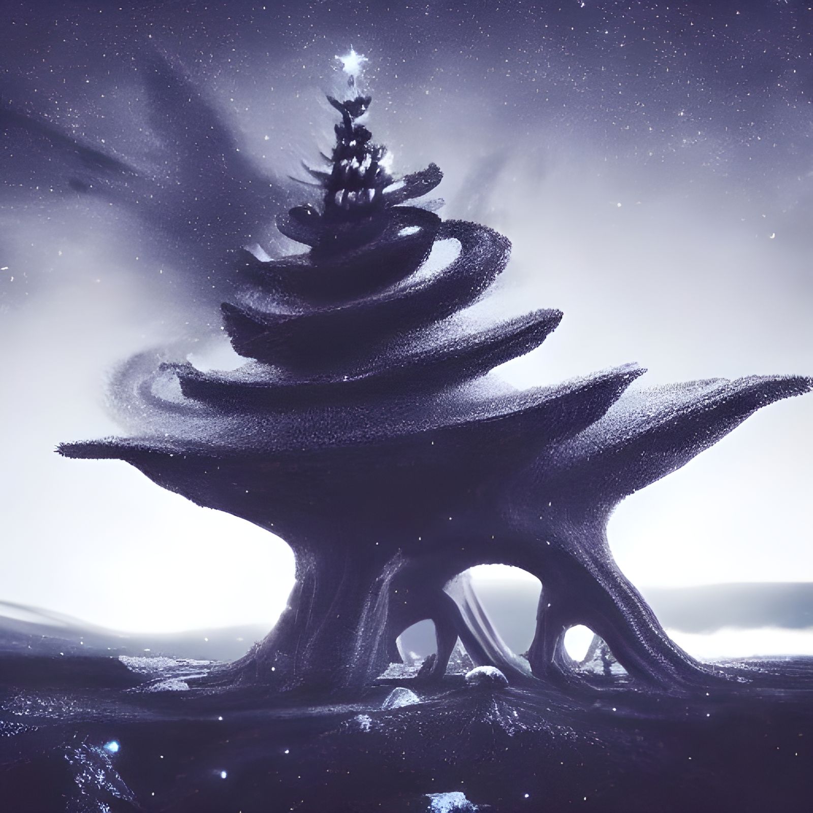 Christmas on Planet Pluto - AI Generated Artwork - NightCafe Creator