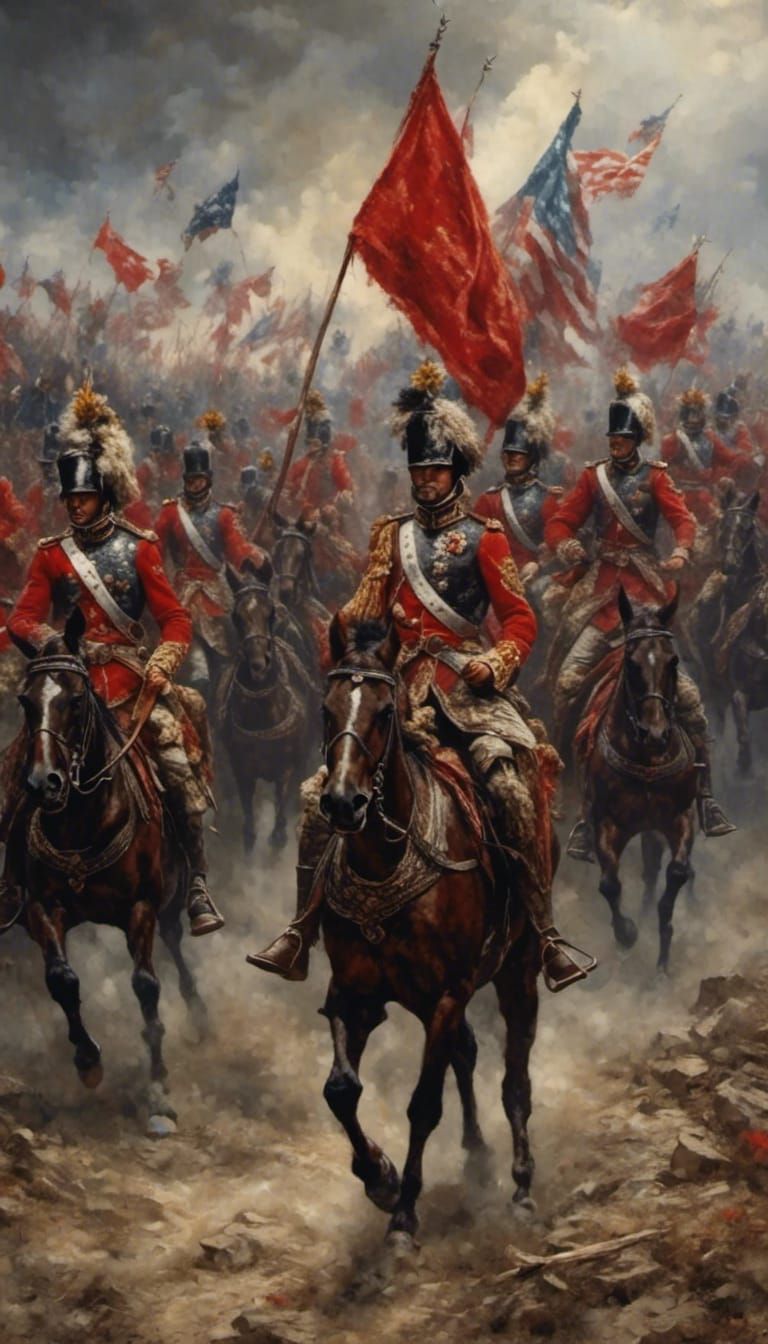 the soldiers proudly march to their deaths - AI Generated Artwork ...