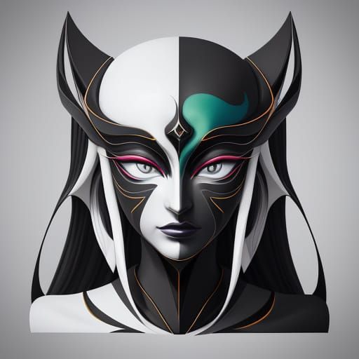 Ying Yang Alien Goddess - Ying Yang Alien Goddess in Geometr...