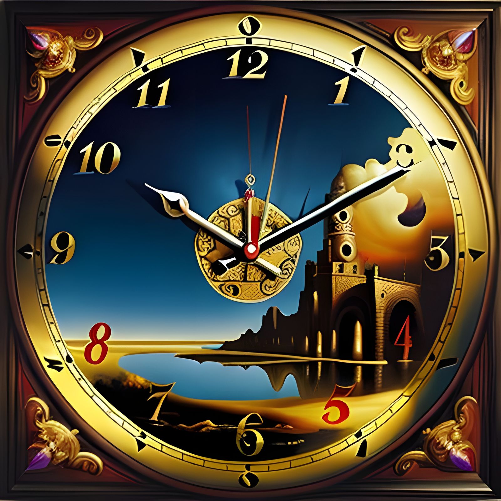 The Illusion of Time - Distorted Flowing Clock by Salvador Dali