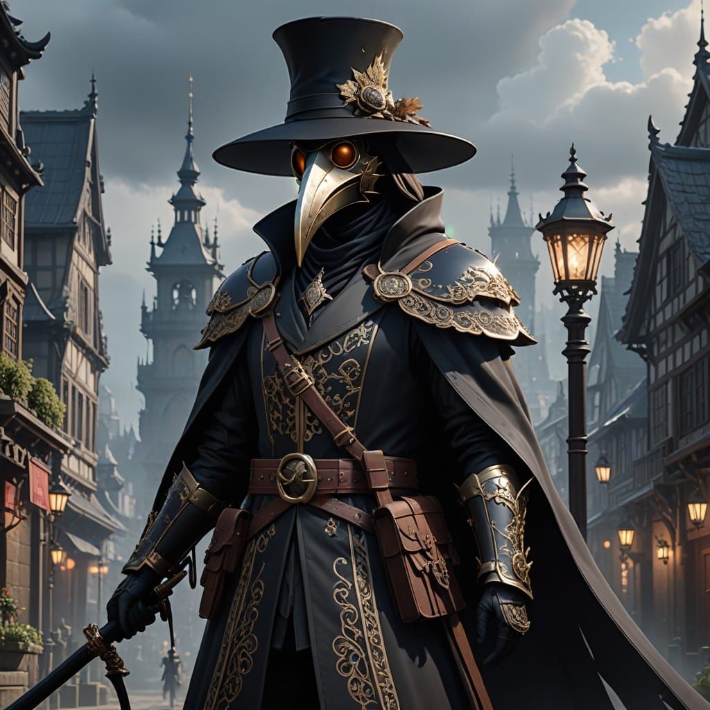 A plague doctor - Heroic Plague Doctor in Baroque Armor, Ani...