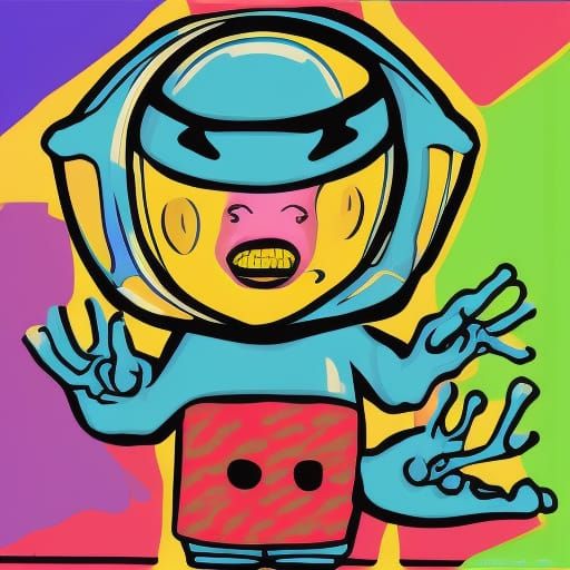 Cute alien II 👽 - Pop Art - AI Generated Artwork - NightCafe Creator
