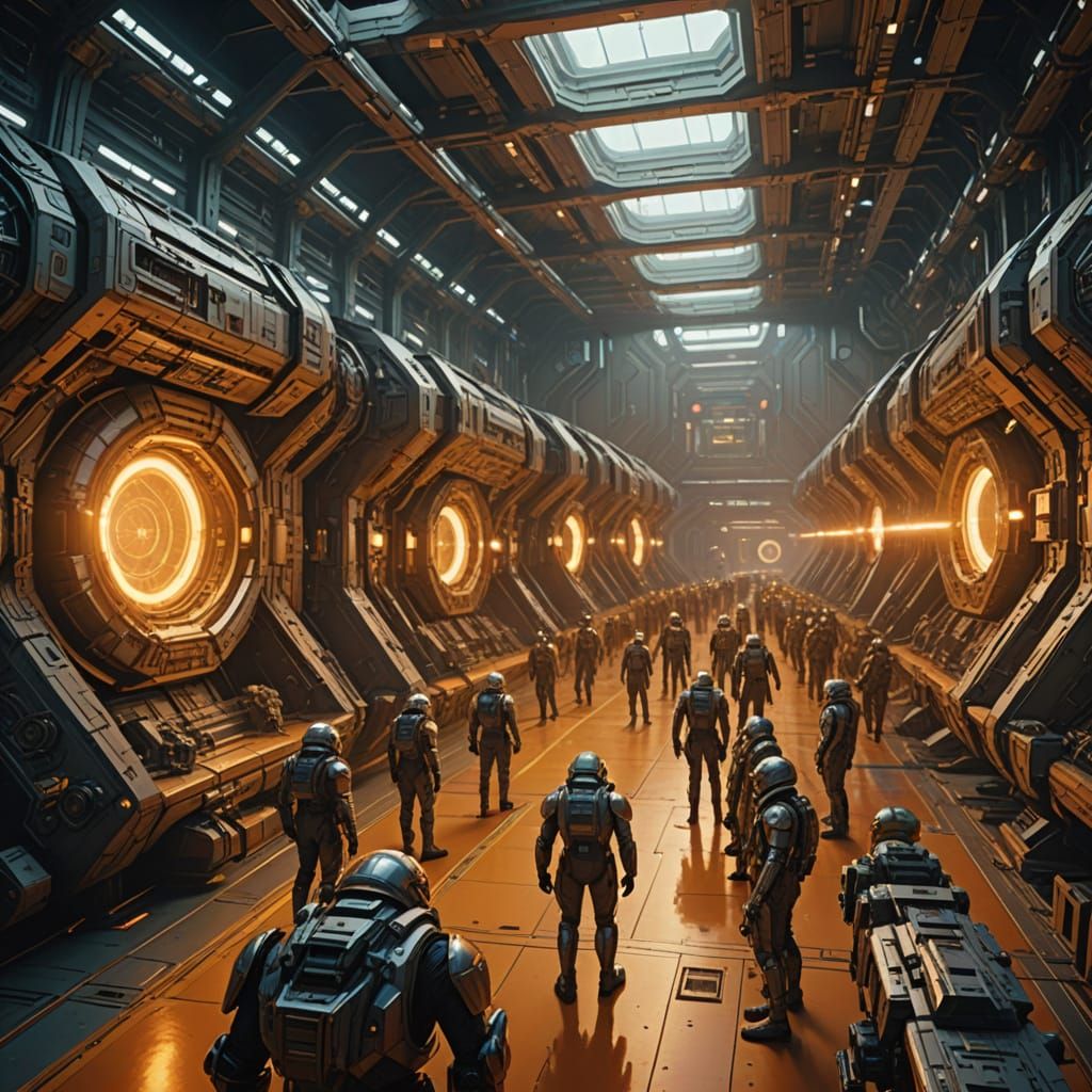 A battalion of identical Clones stands in rigid formation before a ...