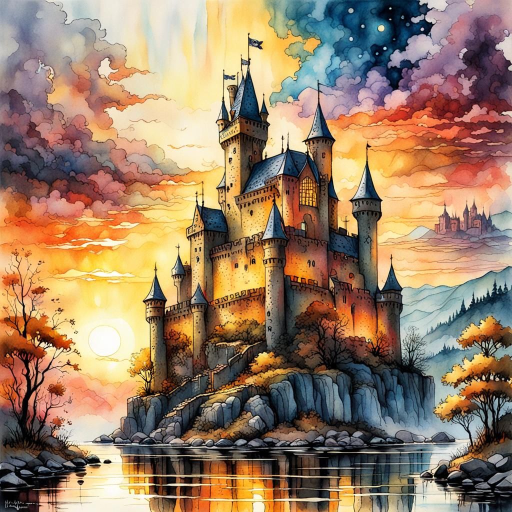 Medieval Castle - AI Generated Artwork - NightCafe Creator