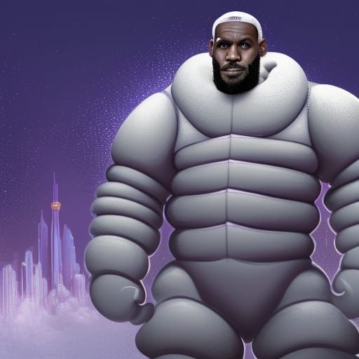 Lebron James is the Michelin Man - AI Generated Artwork - NightCafe Creator