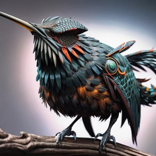 Cyborg Hummingbird - AI Generated Artwork - NightCafe Creator