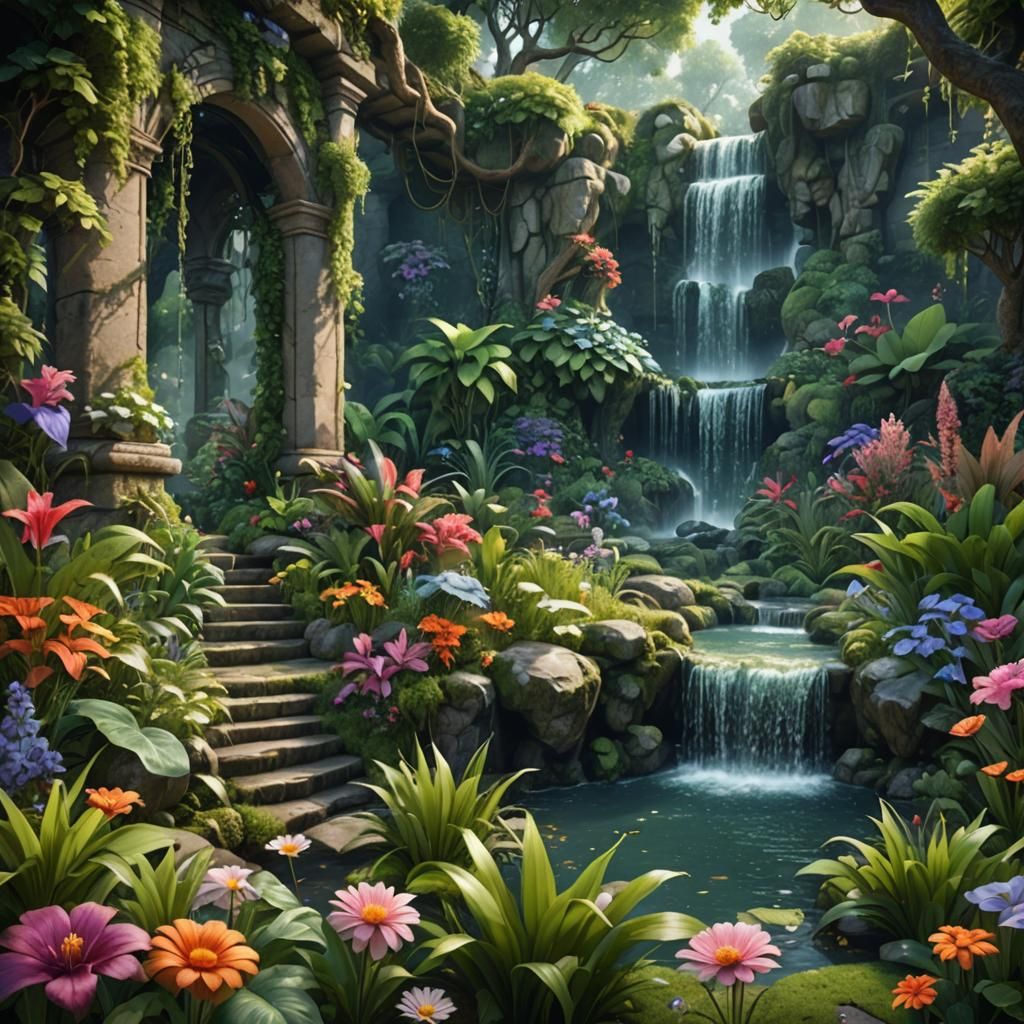 Hidden Garden - AI Generated Artwork - NightCafe Creator