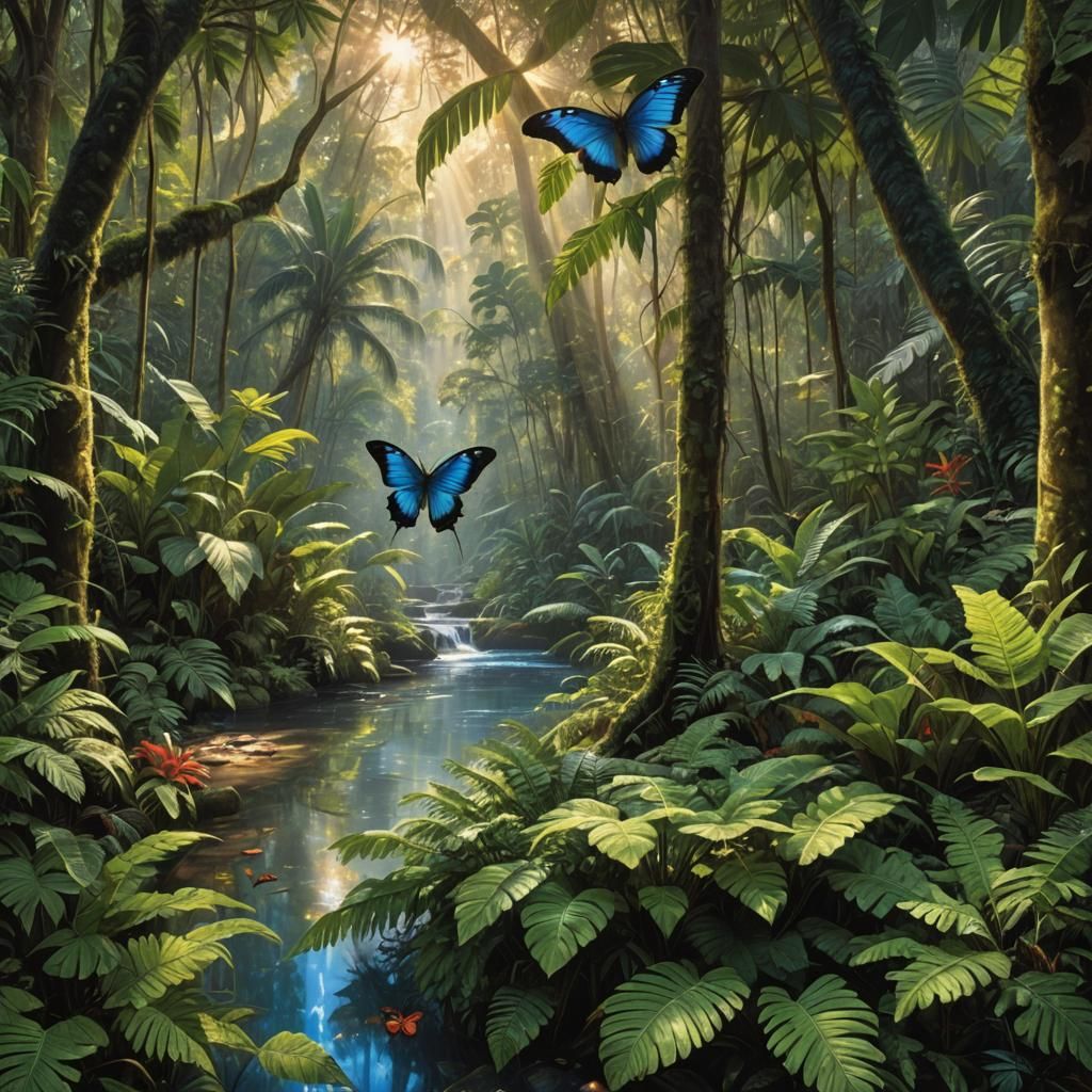 Rainforest - AI Generated Artwork - NightCafe Creator