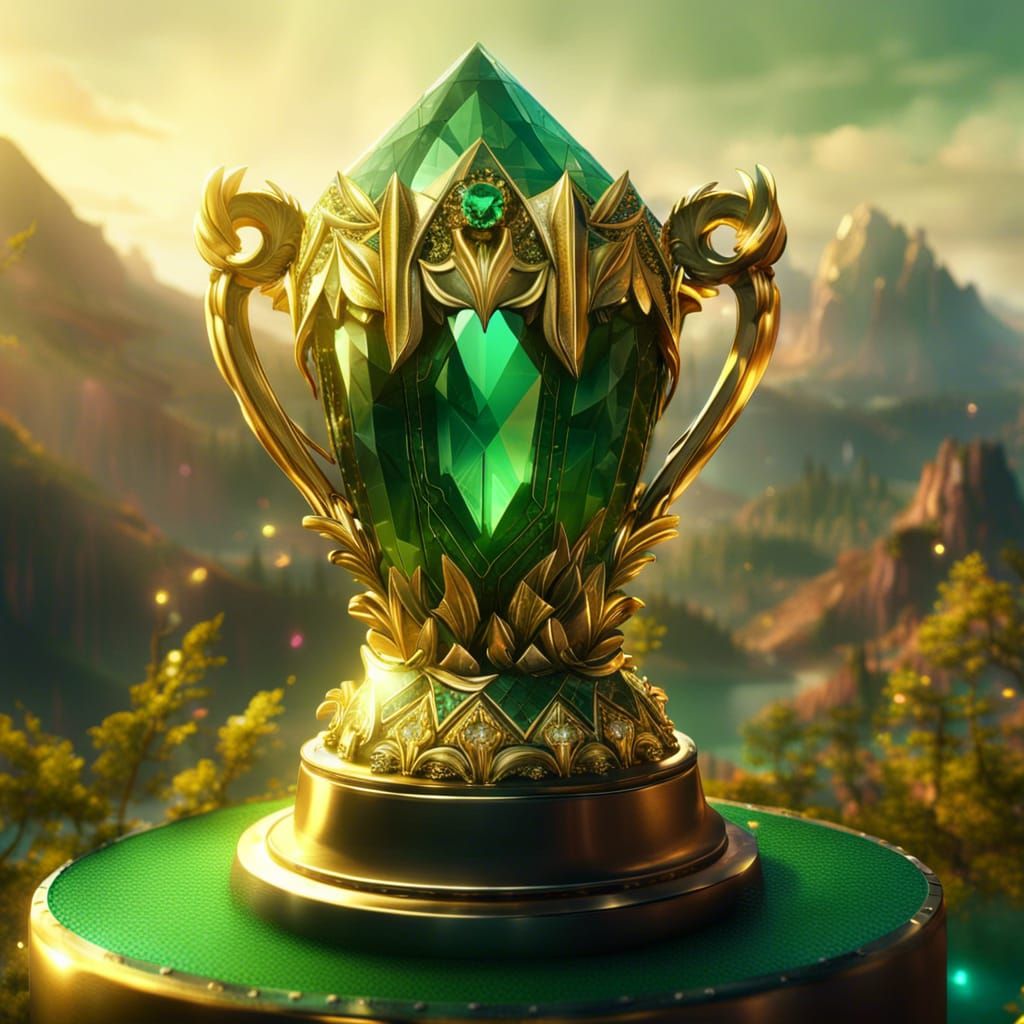Emerald trophy - AI Generated Artwork - NightCafe Creator