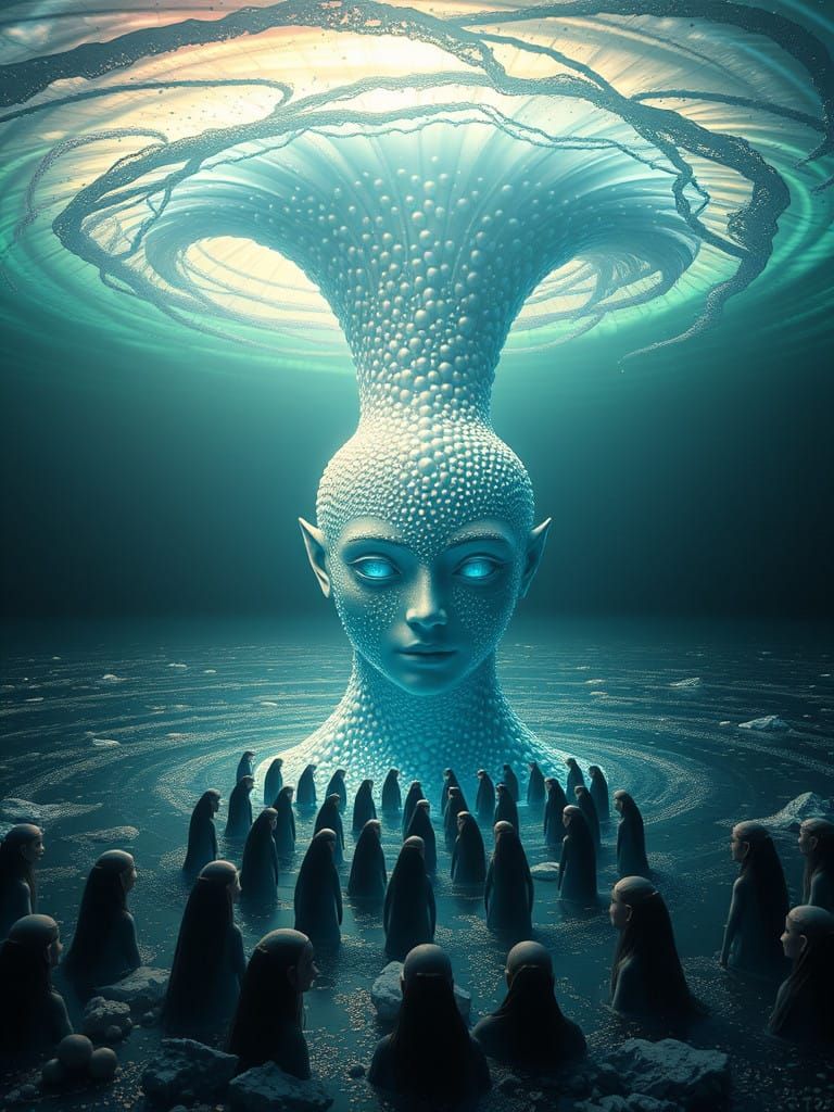 Sculpture of a Gothic Girl's - Ethereal Gothic Girl's Portra...