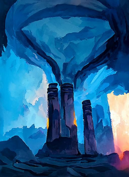 Ancient Energy Core gouache colours - AI Generated Artwork - NightCafe ...