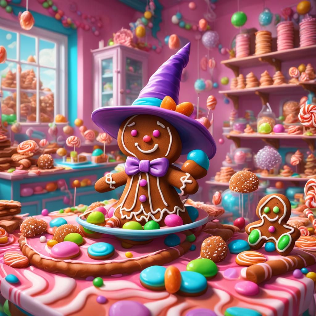 Gingerbread Witch - AI Generated Artwork - NightCafe Creator