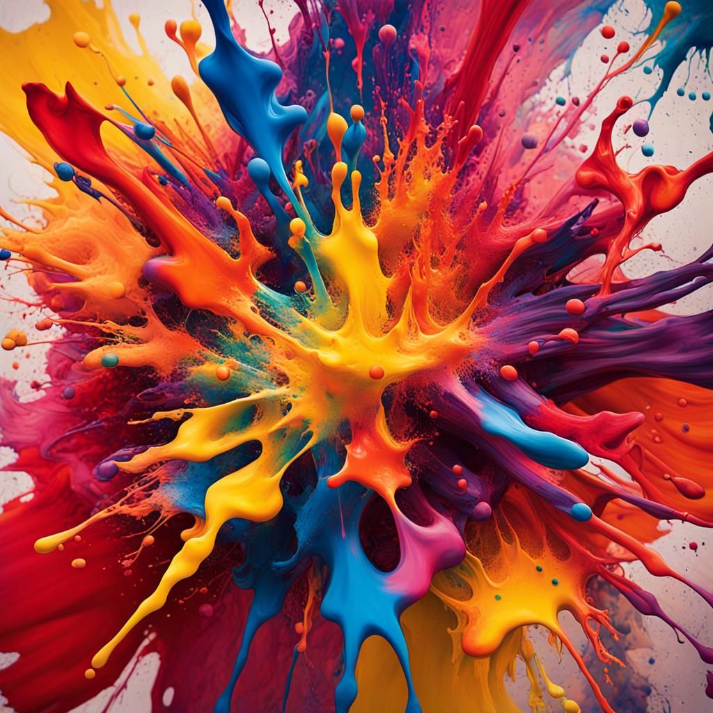 A color photo of "Color Splash Art", a vibrant explosion of hues and ...