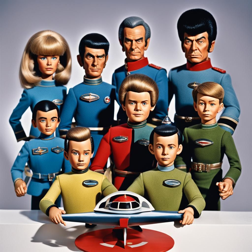 Star treck cast in Supermarionation as the character of "Thunderbirds ...