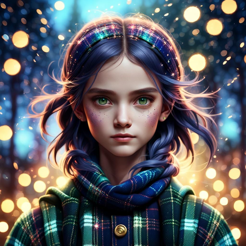 Pretty in plaid - AI Generated Artwork - NightCafe Creator