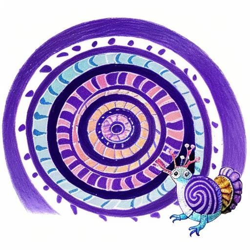 Purple Aztec Snail V - AI Generated Artwork - NightCafe Creator