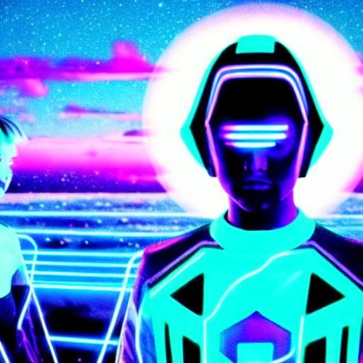 Vaporwave tron - AI Generated Artwork - NightCafe Creator