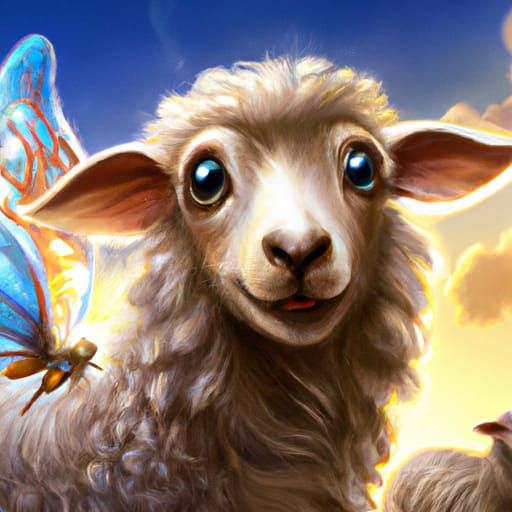 Butterfly Sheep - AI Generated Artwork - NightCafe Creator