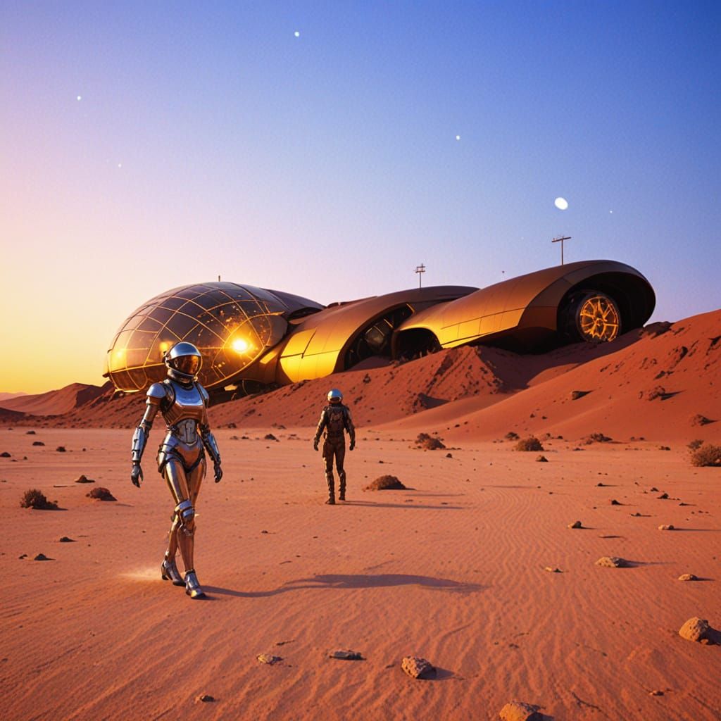 Cyborg Goddesses Unite in Neon Rhapsody - AI Art