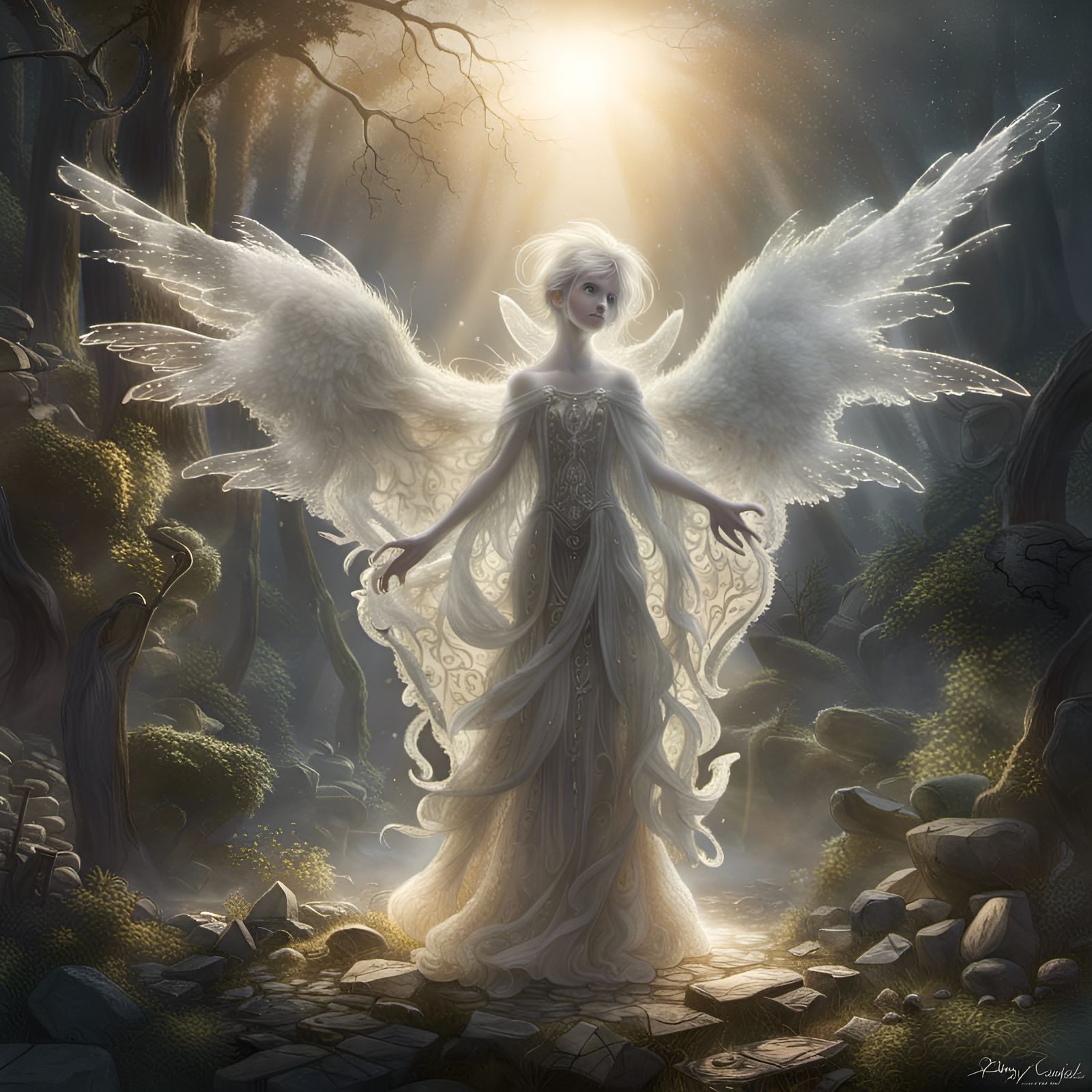 Angelic ghost - AI Generated Artwork - NightCafe Creator