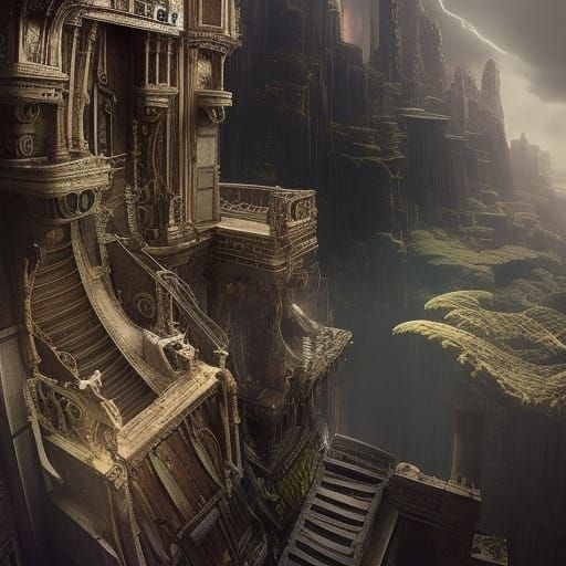 Complicated Architecture - AI Generated Artwork - NightCafe Creator