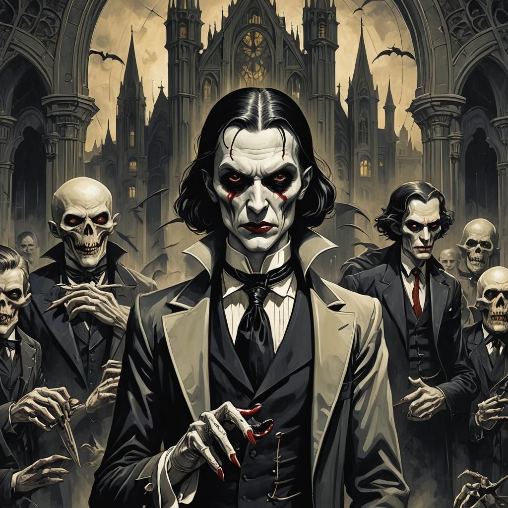 art deco 1920s vampire gothic horror - AI Generated Artwork - NightCafe ...